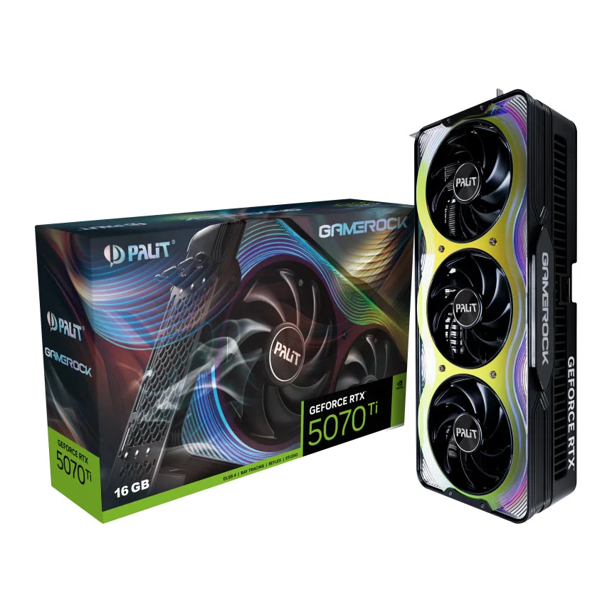 Palit NVIDIA GeForce RTX 5070 Ti 16GB Gamerock Blackwell Graphics Card - Get DOOM: The Dark Ages ...