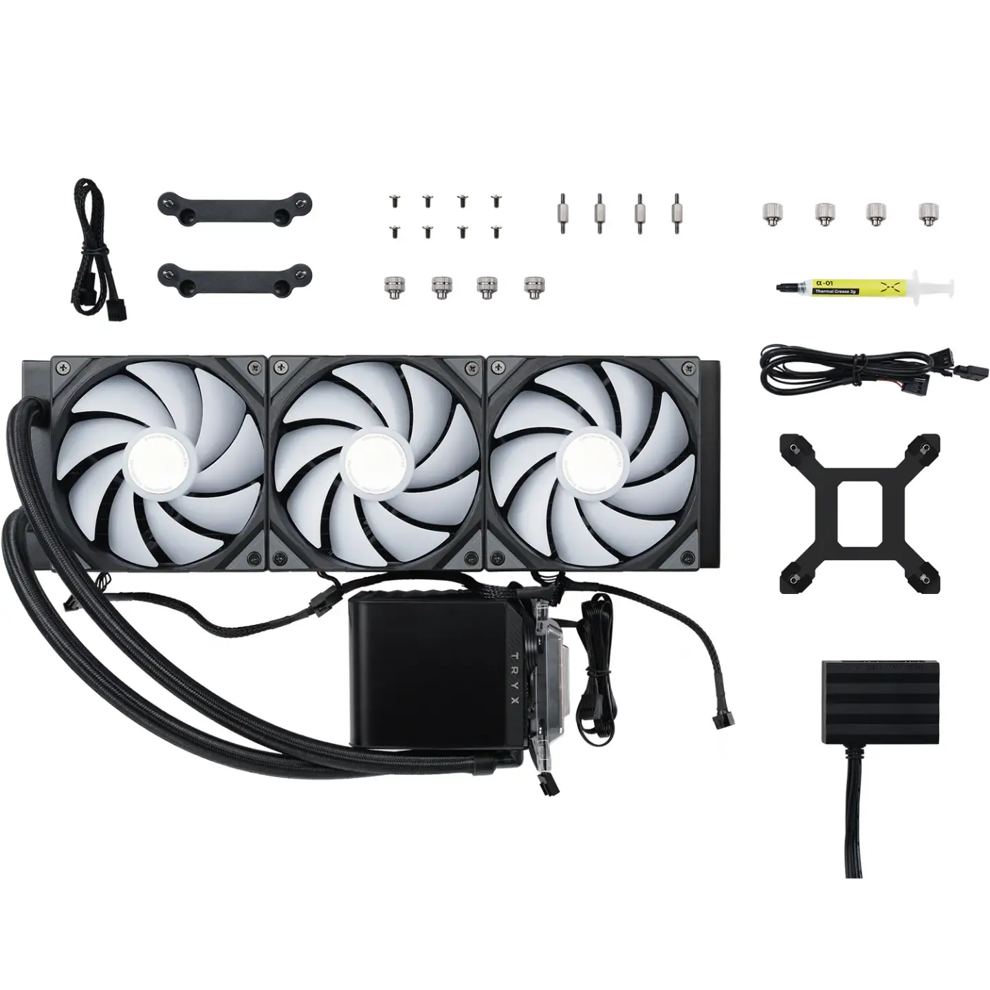 TRYX PANORAMA 360mm AIO Liquid Cooler ARGB Black | Falcon Computers