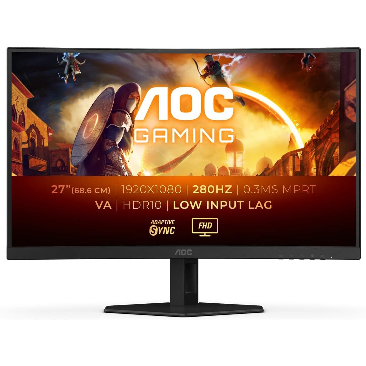 Aoc 27`` Full HD Curved Gaming Monitor - VA, 280Hz, 0.3ms, HDMI, DP ...