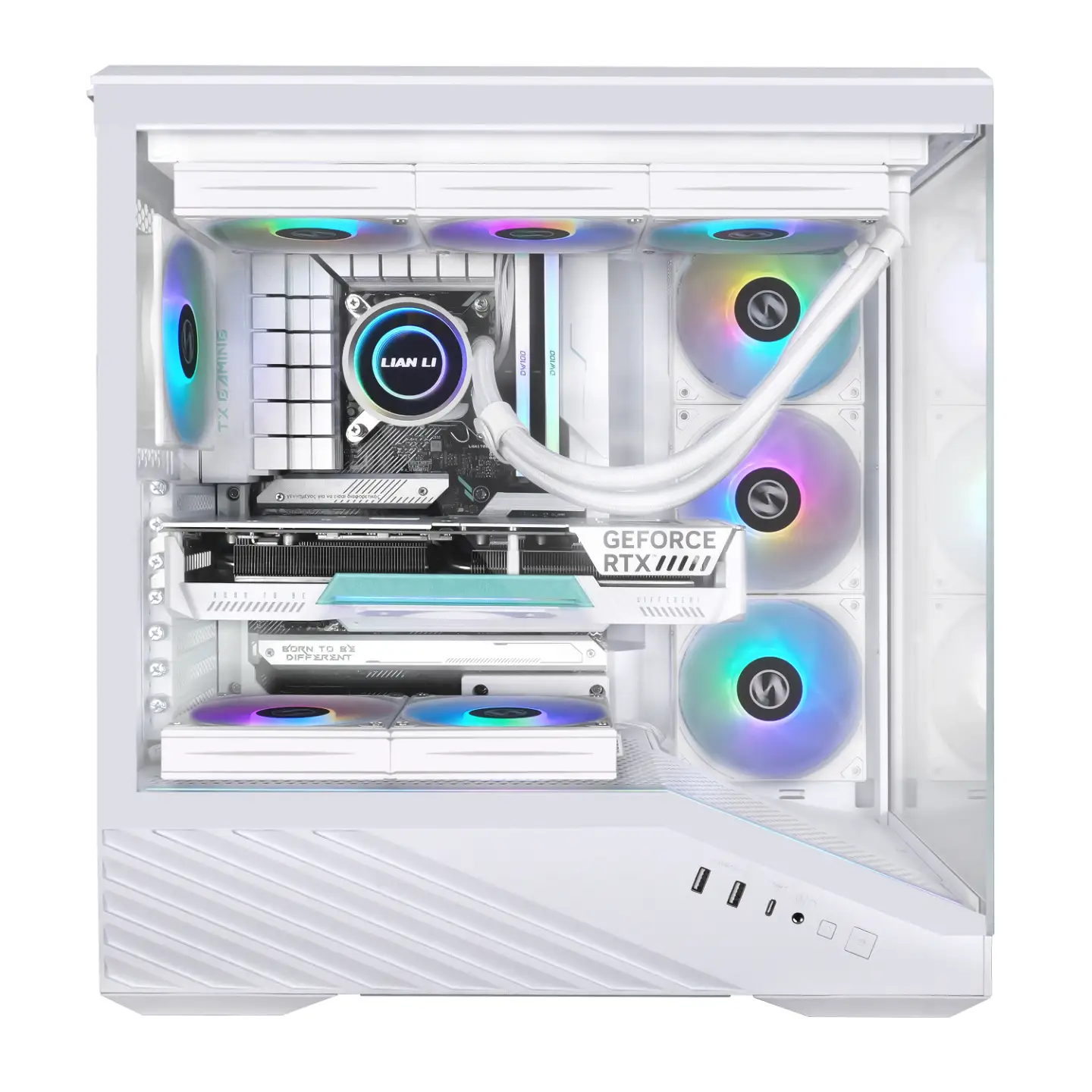 Lian Li Vector V100 Mid Tower Case - White | Falcon Computers