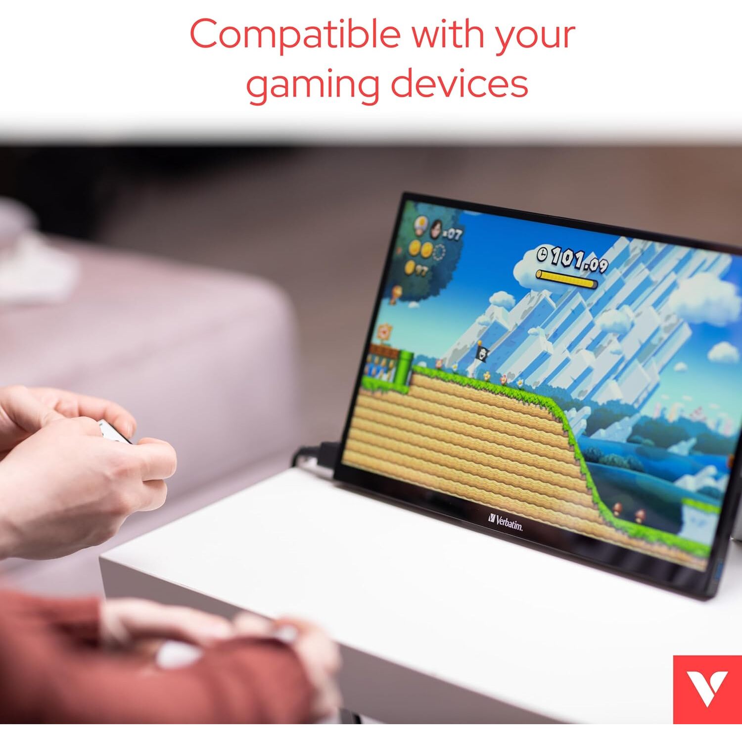 Verbatim PM-14 Portable Monitor, 14`` 1080P Full HD / 60Hz, HDMI/Type-C ...