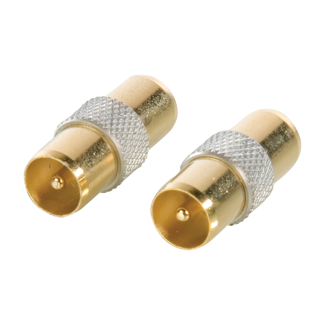 HQ Coax coupler male - male - 24K gold plated coupler | Falcon Computers