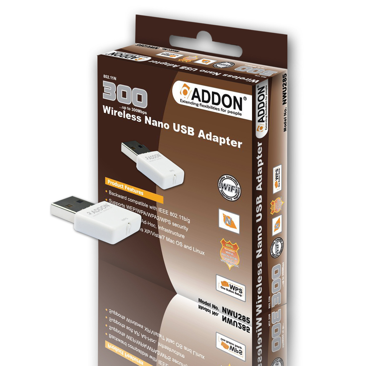 Addon 300Mbps Wireless NANO USB Adaptor | Falcon Computers
