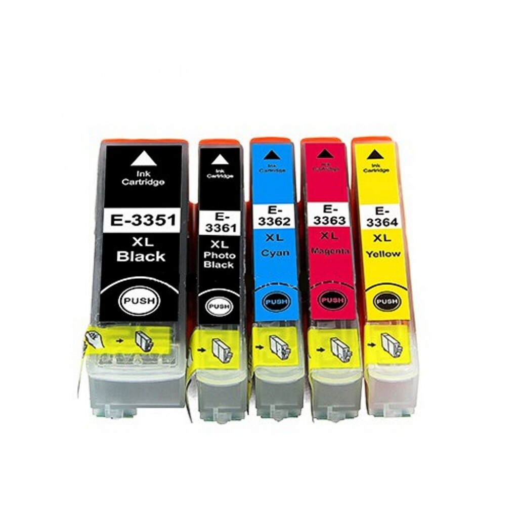 Compatible Inks Set Of 5 Cartridges Orange Compatible 33 XL Full Set ...