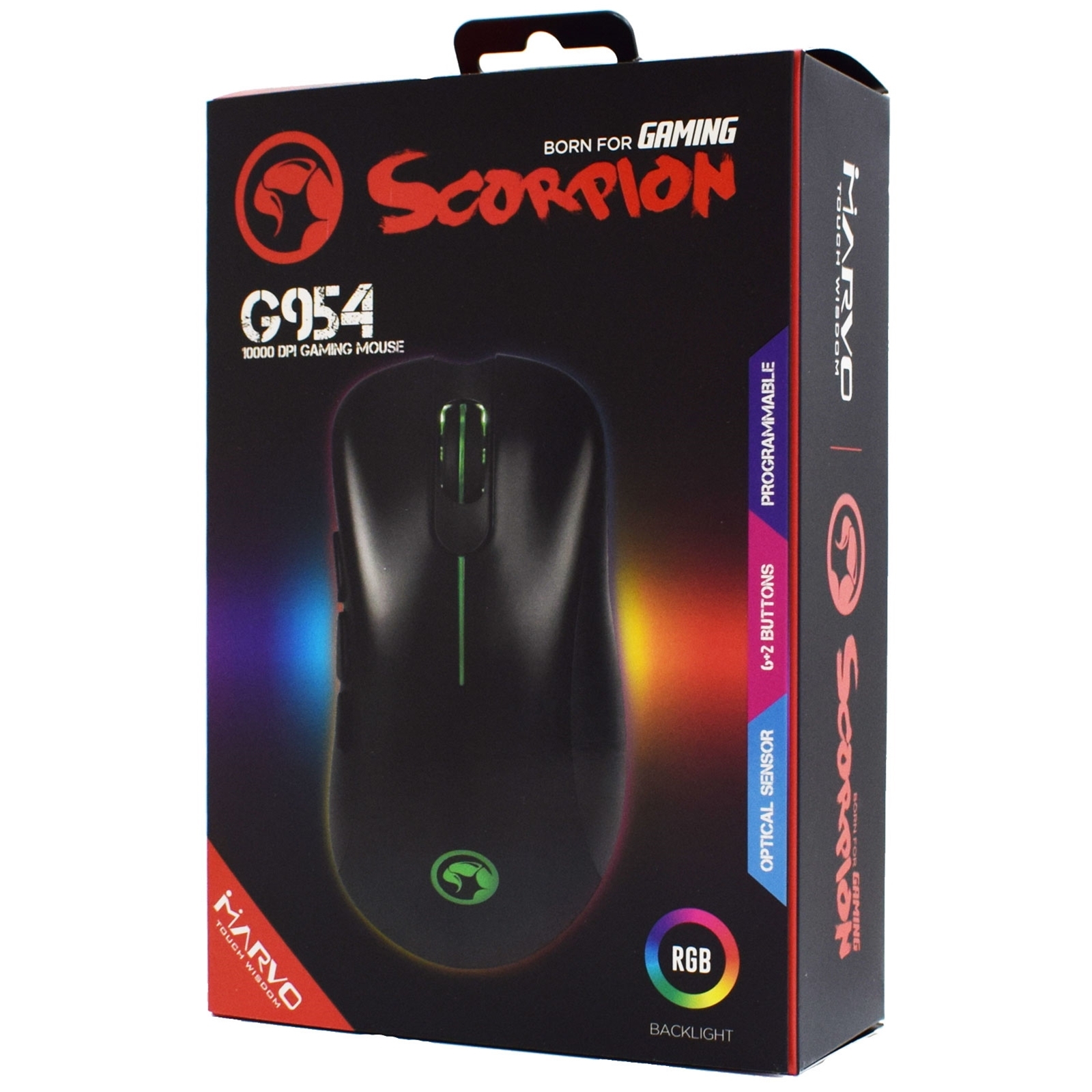 MARVO Scorpion G954 USB RGB LED Black Programmable Gaming Mouse - Daily ...