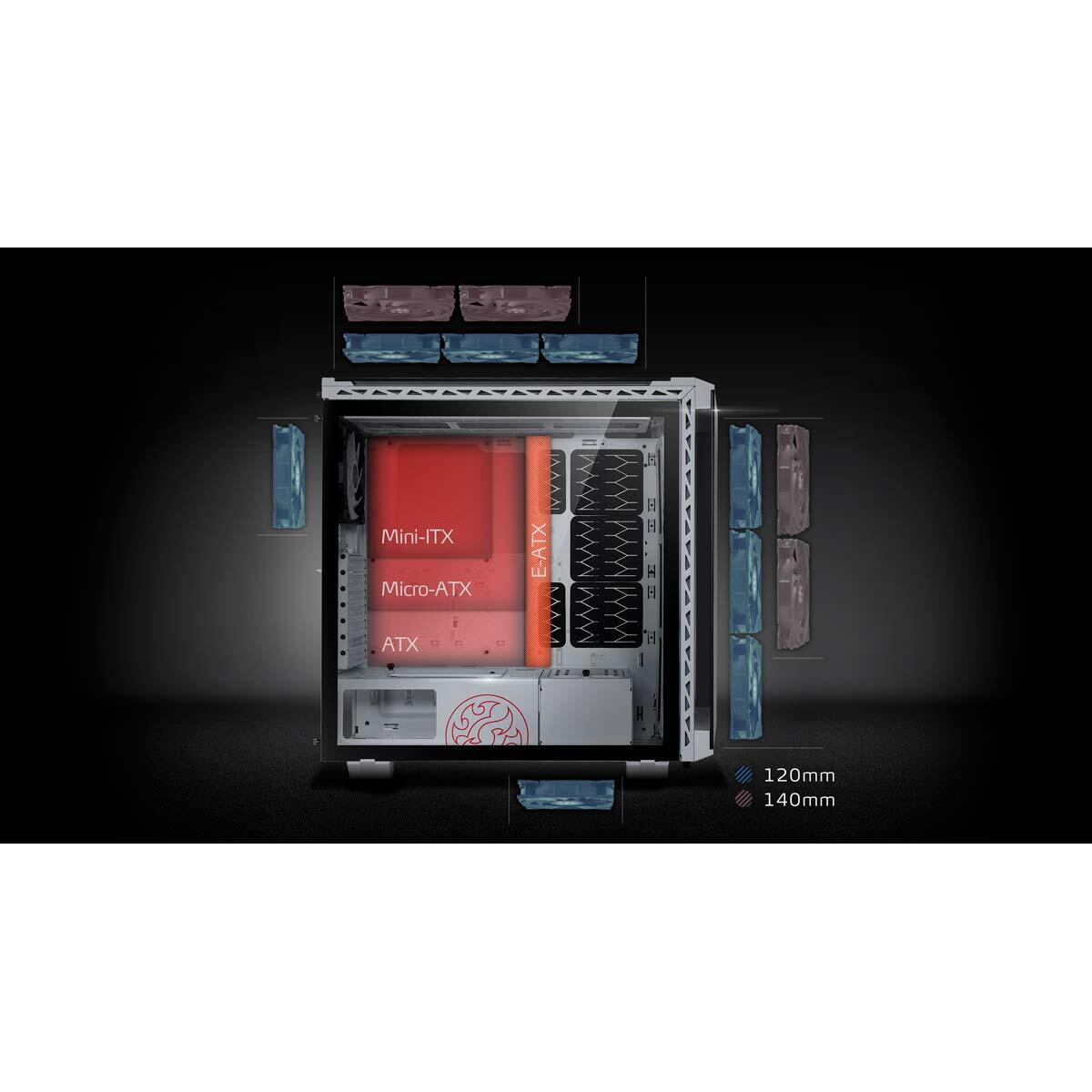 XPG BATTLECRUISER-BKCWW Xpg Battlecruiser Super Mid- Tower PC Chassis ...