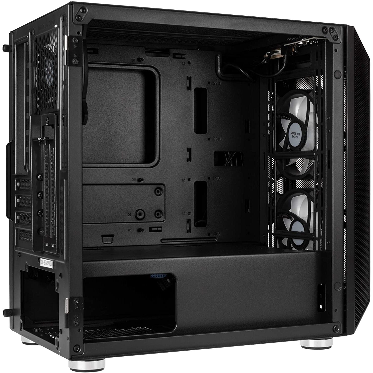 Kolink Citadel Micro ATX Gaming Case - Black Mesh Front with RGB Fans ...