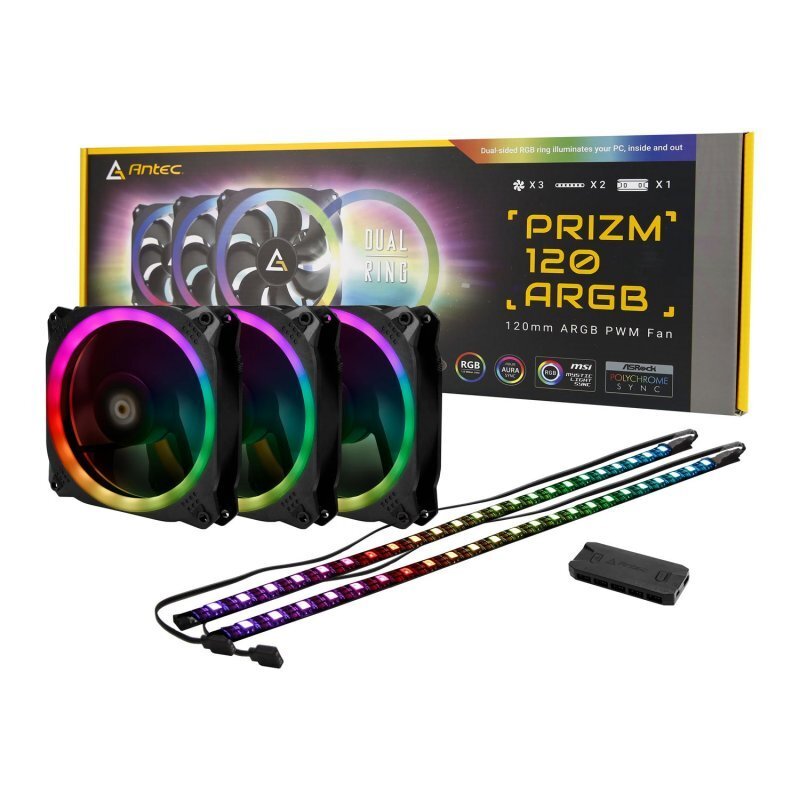 ANTEC 3 in 1 pack with 3x 120mm Fan 1x fan controller & 2x ARGB LED ...