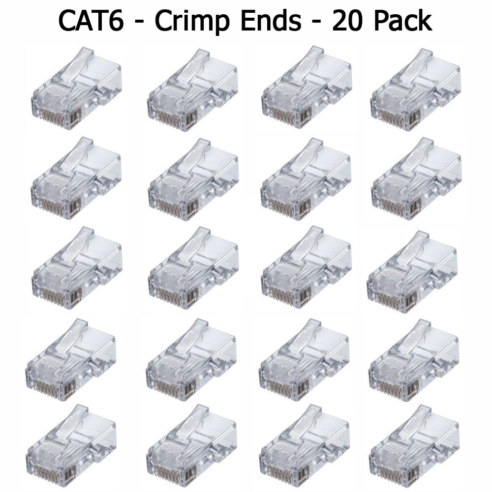 Generic 20 Pack Rj45 Plugs Cat6 - Crimp Connector | Falcon Computers