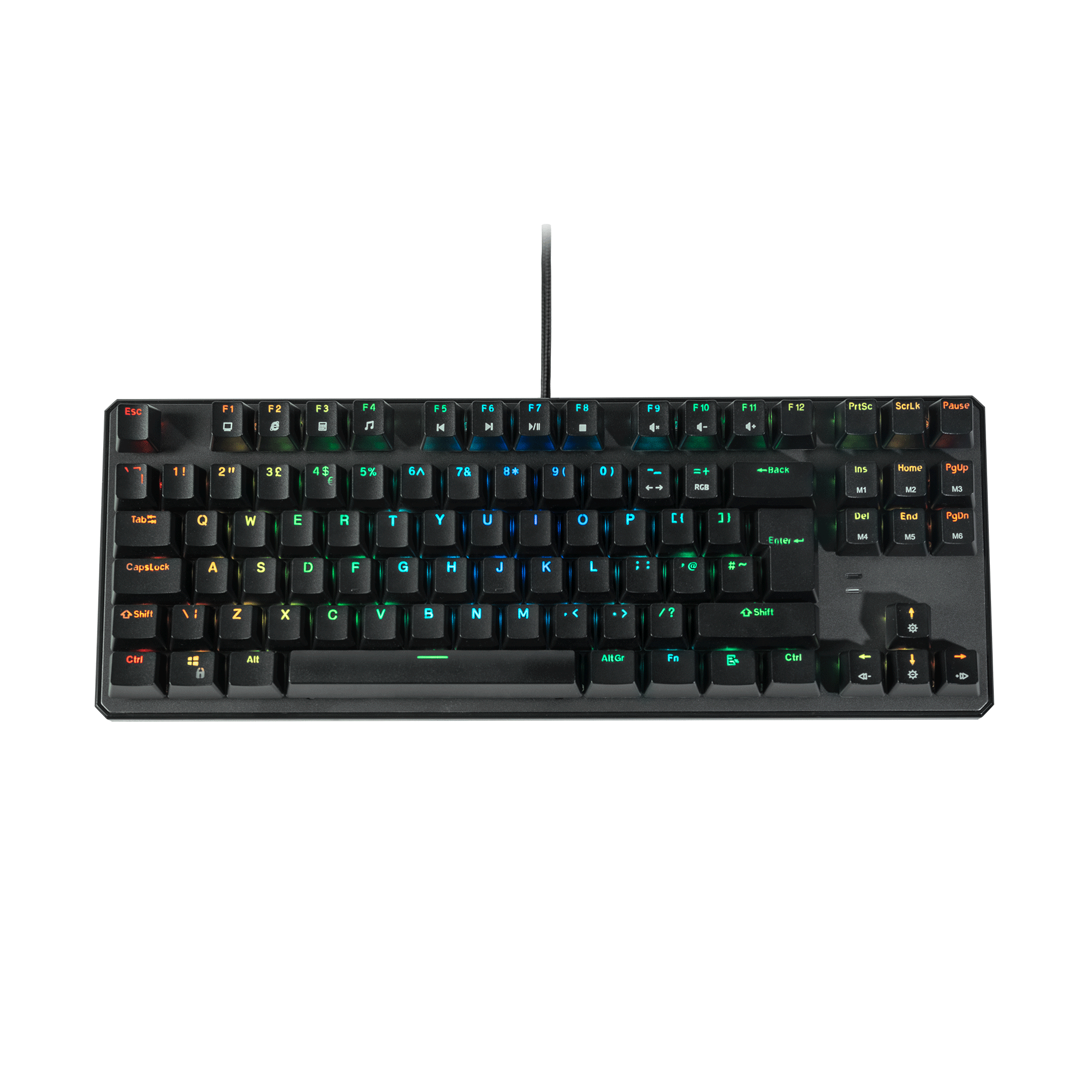 Tecware Phantom RGB 88-Key Backlit Mech Keyboard (Brown Switch ...
