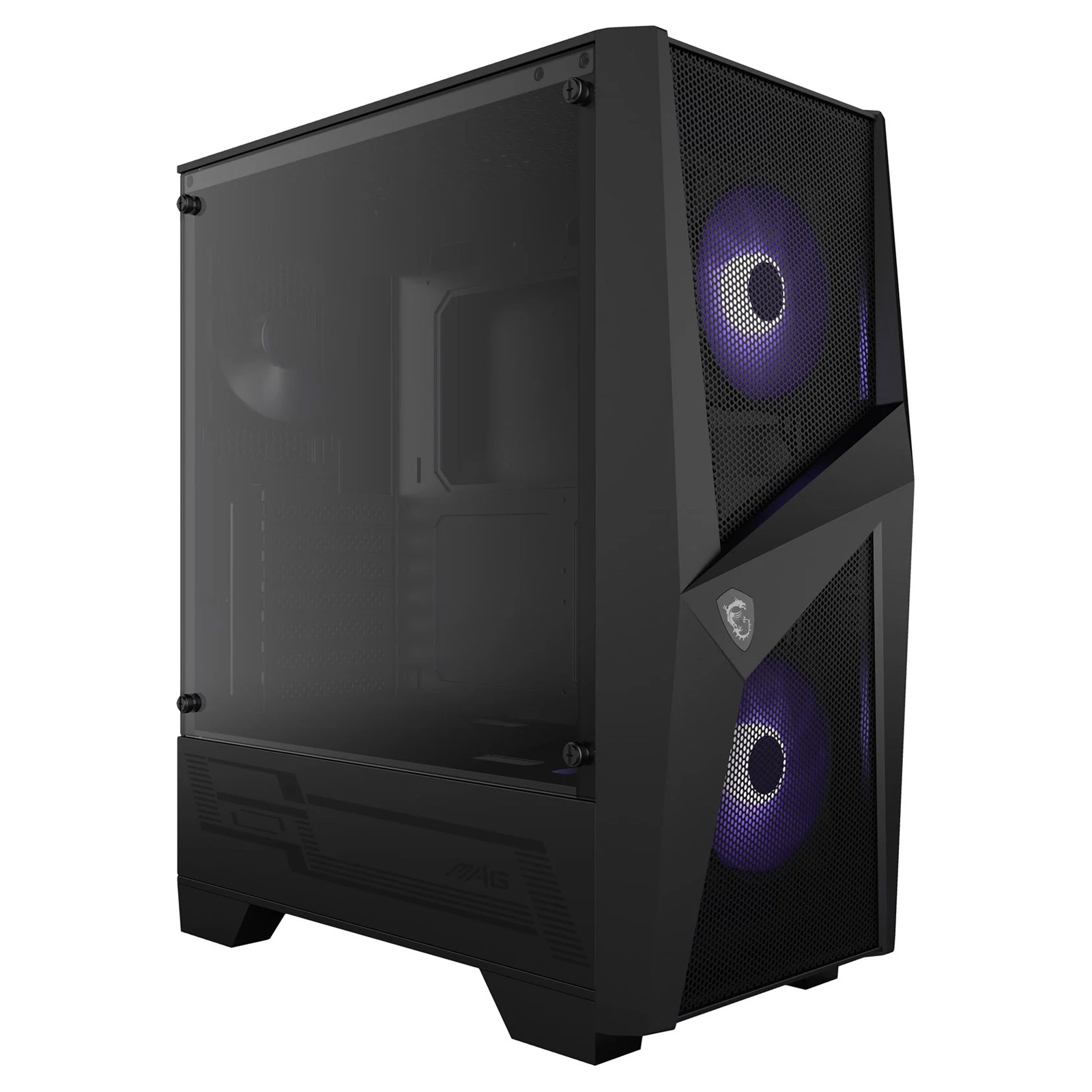 Msi Mag Forge M Tempered Glass Rgb Pc Gaming Case With Hub Falcon Computers