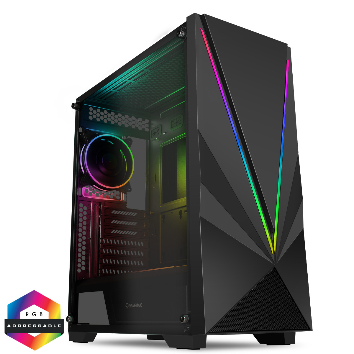 GameMax VENUS ARGB Mid-Tower Tempered Glass Gaming Case | Falcon Computers