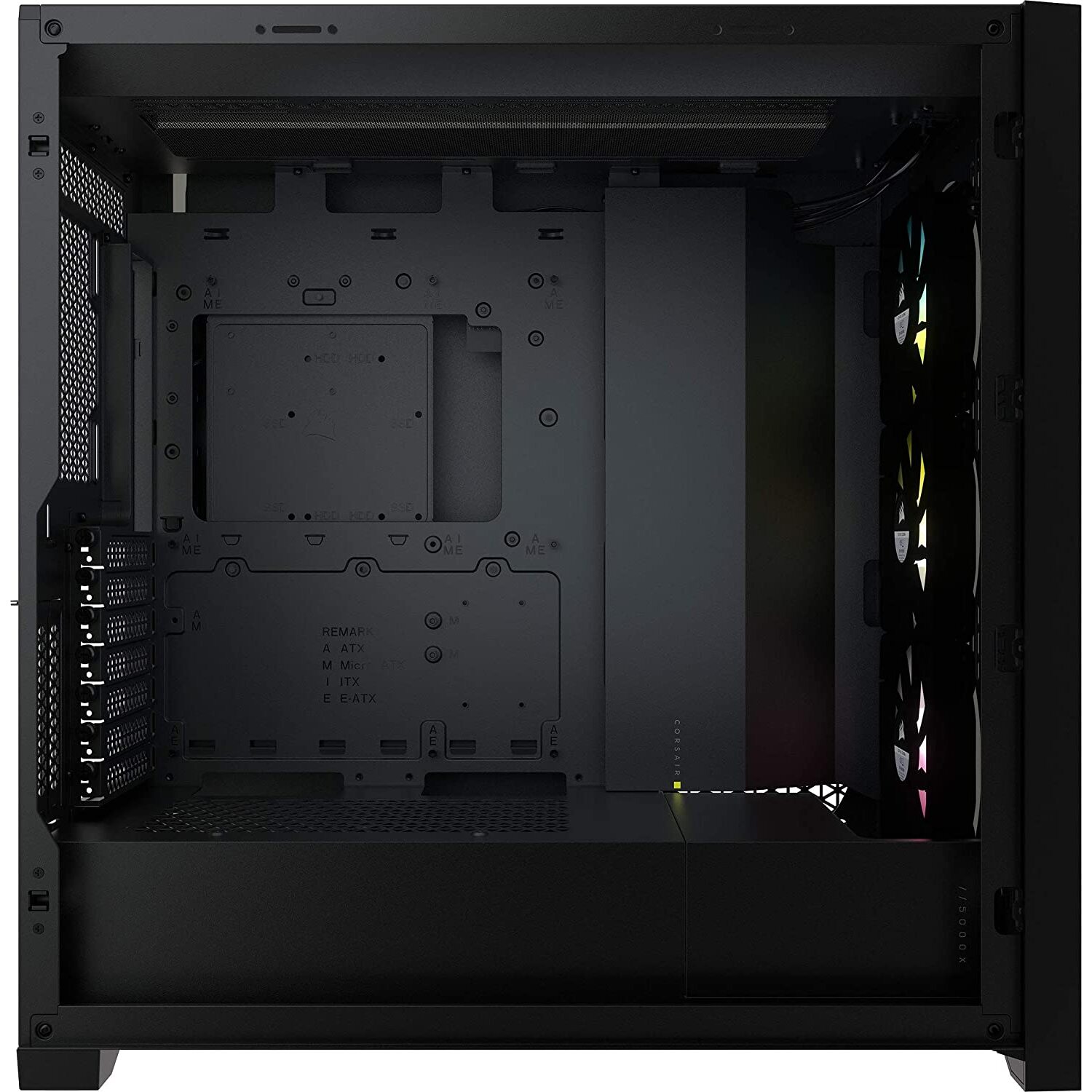 Corsair iCUE 5000X RGB Gaming Case with 4x Tempered Glass Panels, E-ATX ...