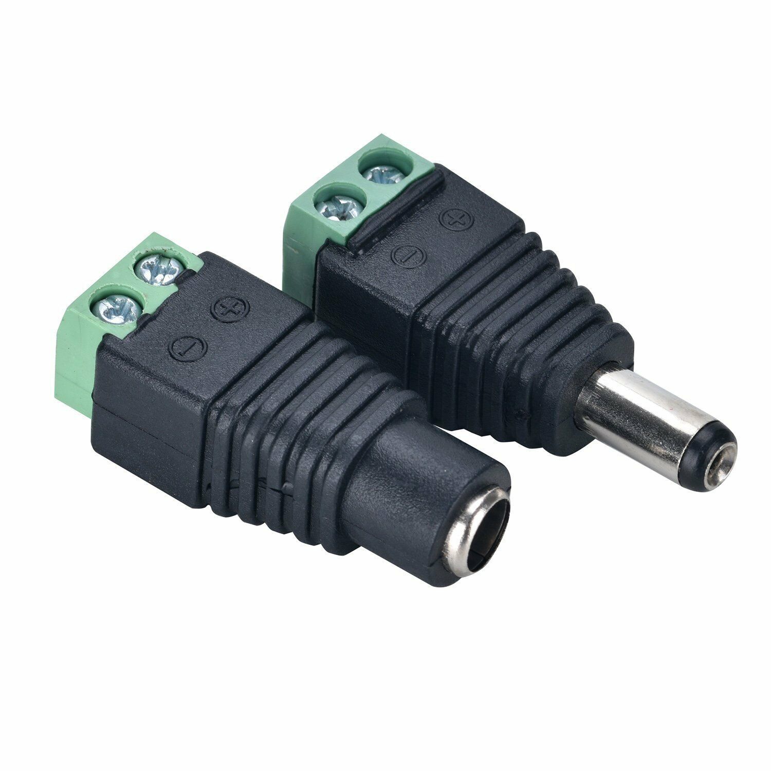 Generic 5 Pack CCTV 12V DC Male & Female Power Balun Connector Adapter ...
