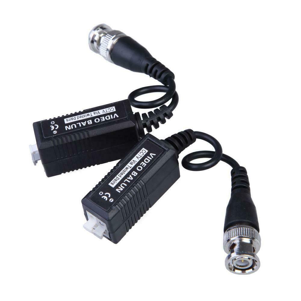 Generic CCTV.BALUN 1 Pair CCTV Single Channel Passive Transceiver CAT5 Push in BNC Male Video ...