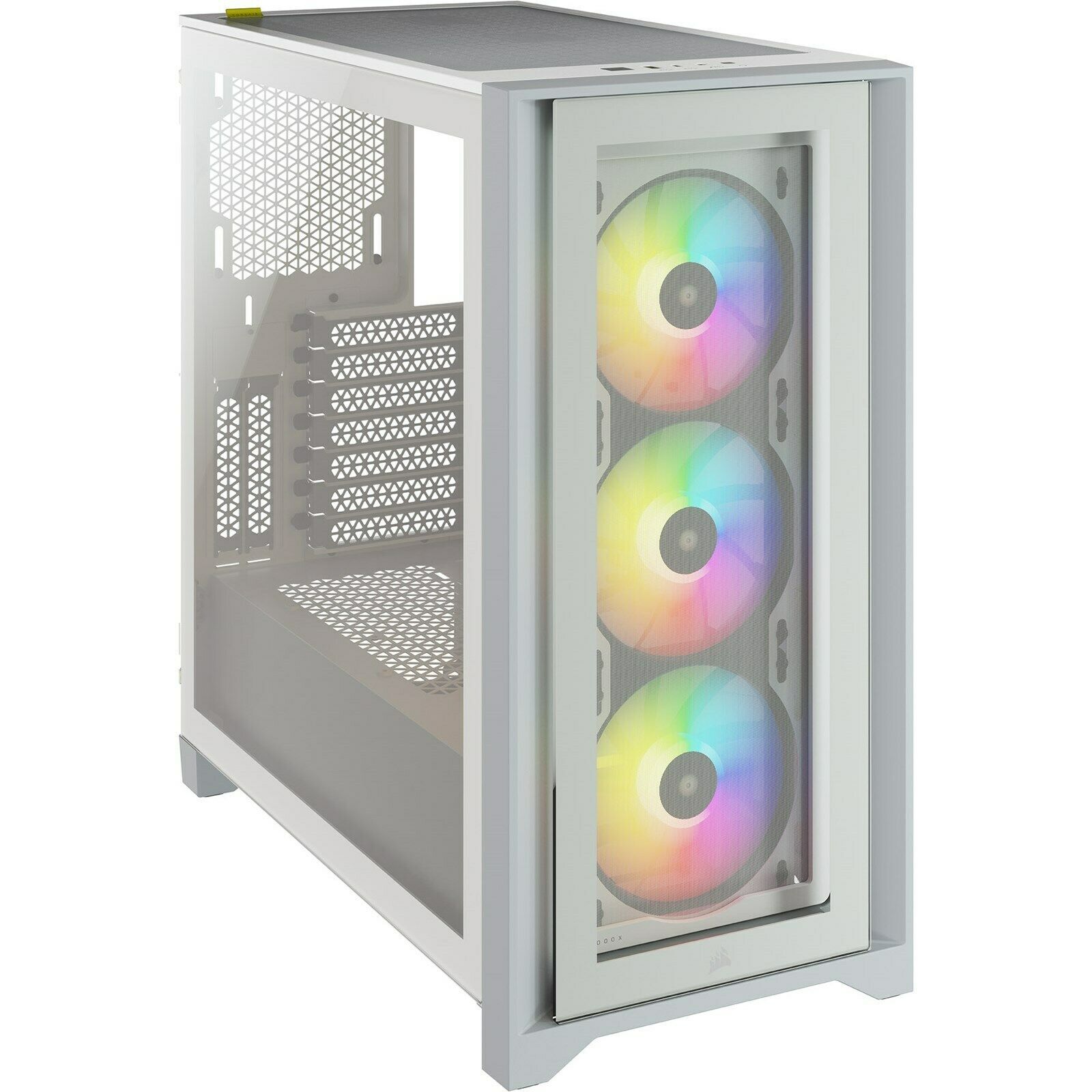 Corsair iCUE 4000X RGB White Mid Tower Gaming Case - White USB 3.0 ...