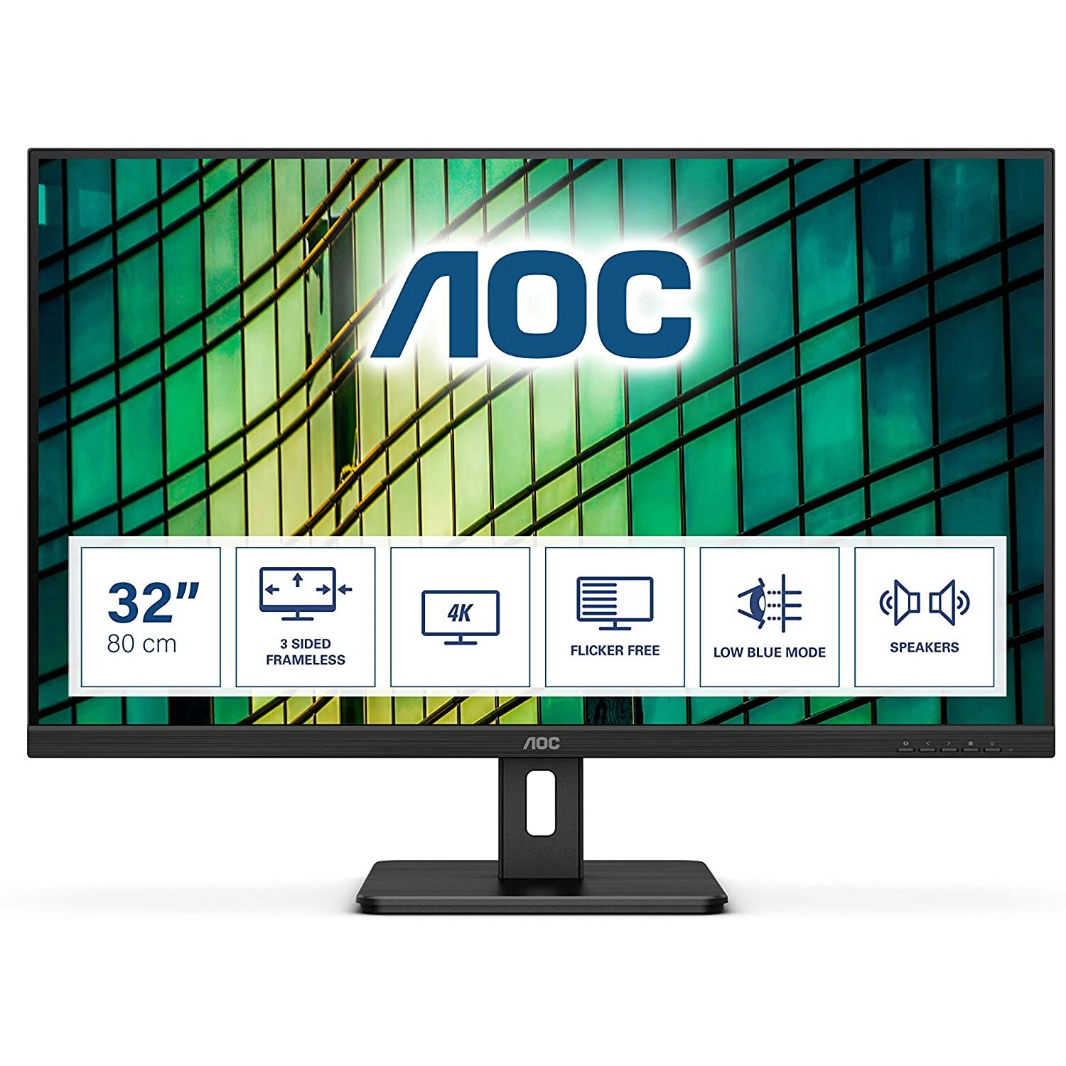 Aoc 32 Inch 4K UHD Monitor, 60Hz, 4ms, VA, Speakers | Falcon Computers
