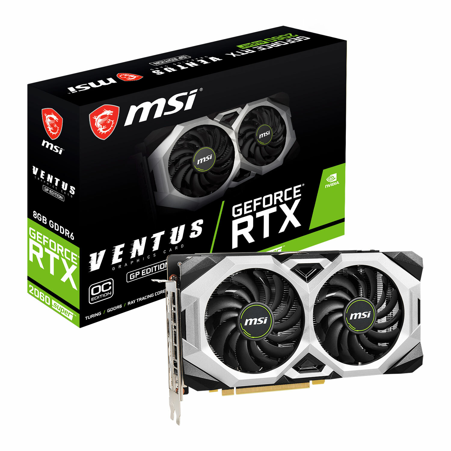 MSI 6GB GeForce GTX 2060 VENTUS GP OC PCI-Express Graphics Card ...