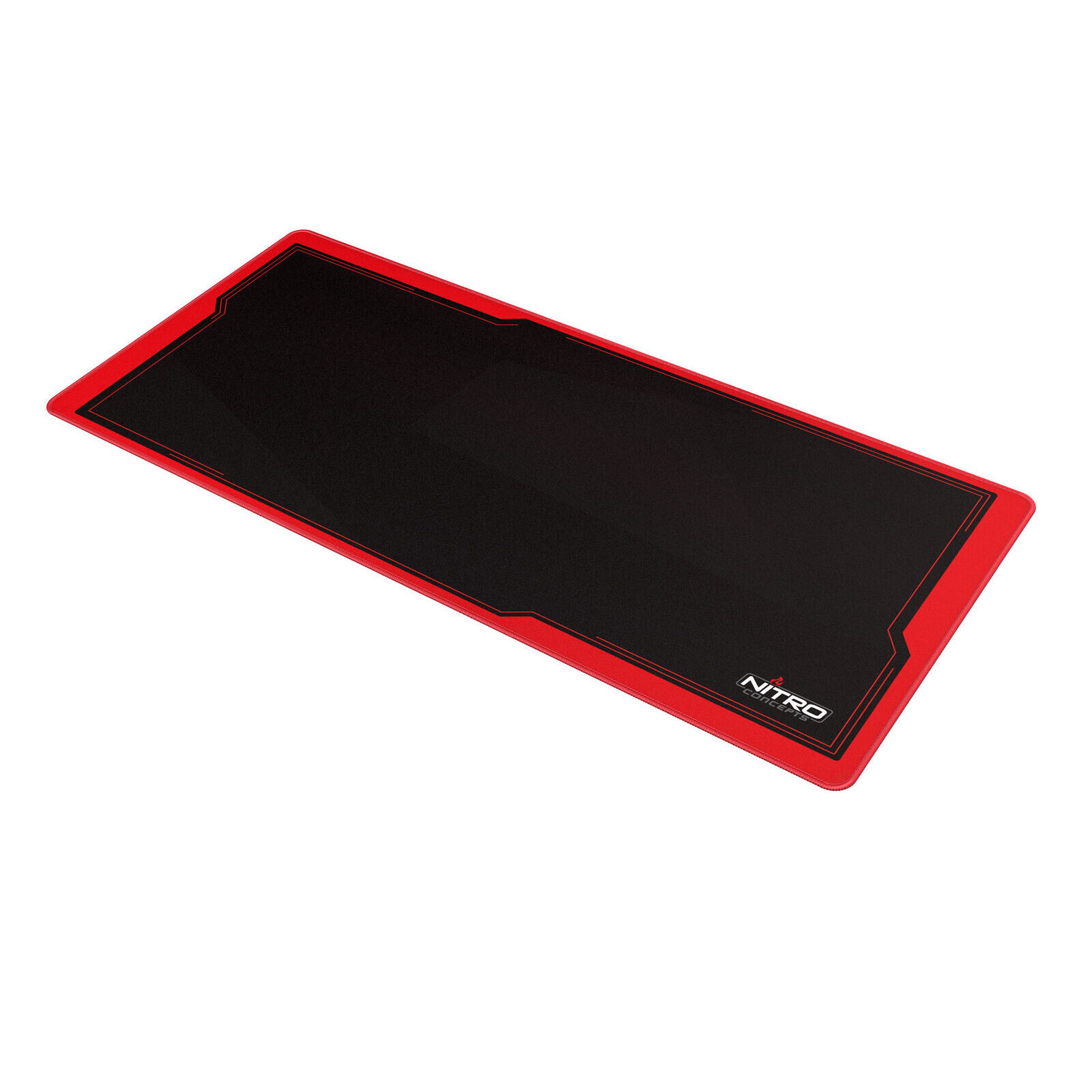 Nitro Concepts D9 DESK MAT 900 X 400MM - BLACK / RED | Falcon Computers