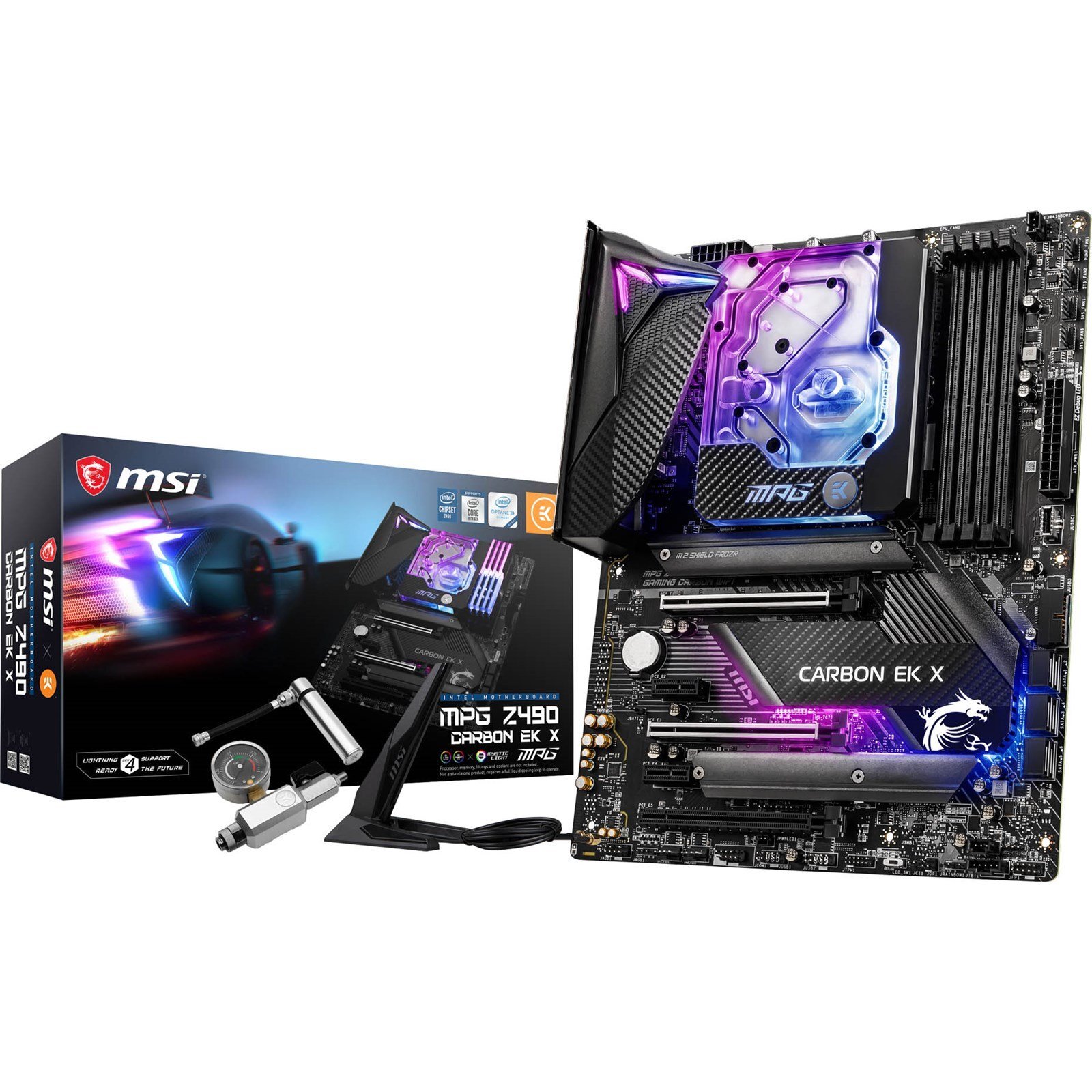 MSI Z490-CARBON-EX-X-WIFI 6 MPG Z490 CARBON EK X with custom designed ...