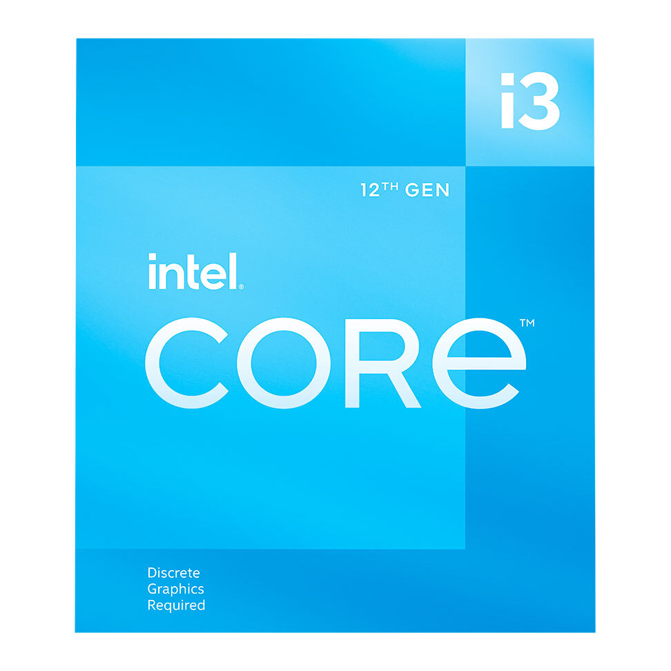 Intel Core i3 12100F 12th Gen Core Processor, Quad Socket 1700, Alder Lake, Retail Boxed ...