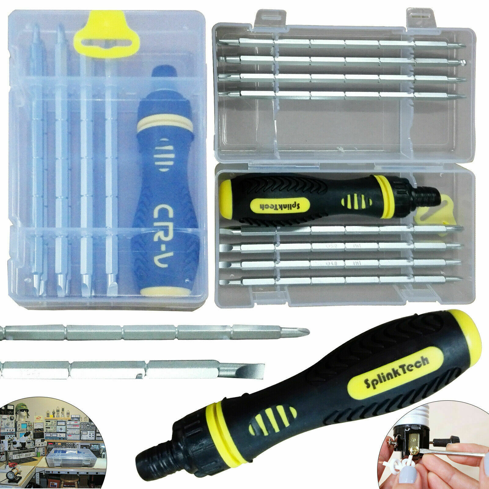 Splinktech 8pcs Adjustable Phillips Screwdriver Tool Set Slotted Torx ...