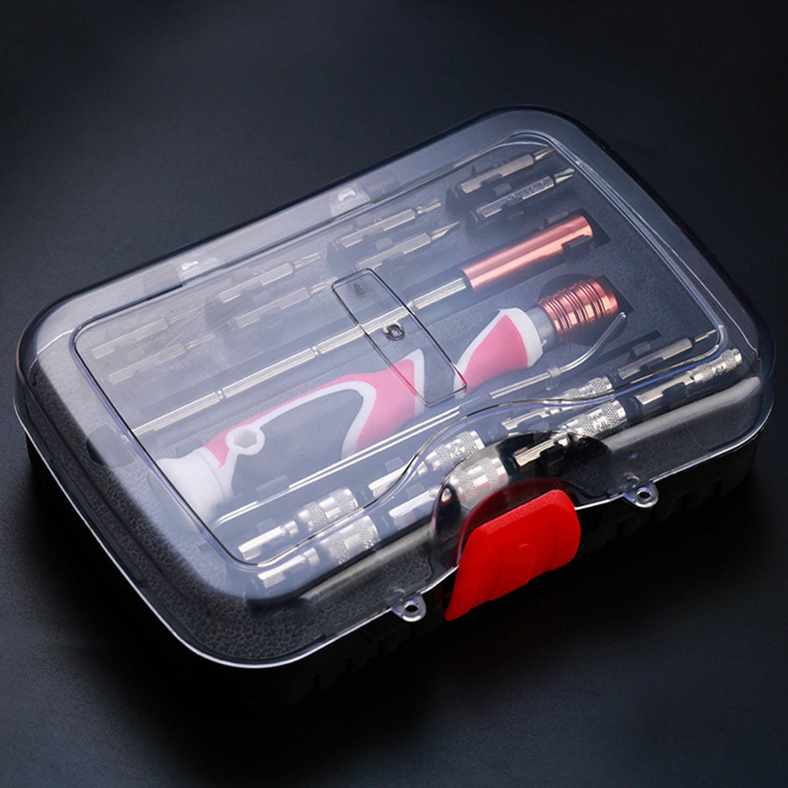 Splinktech 19 Pcs Screwdriver Set Extension Tweezer Metric Bits Hex ...