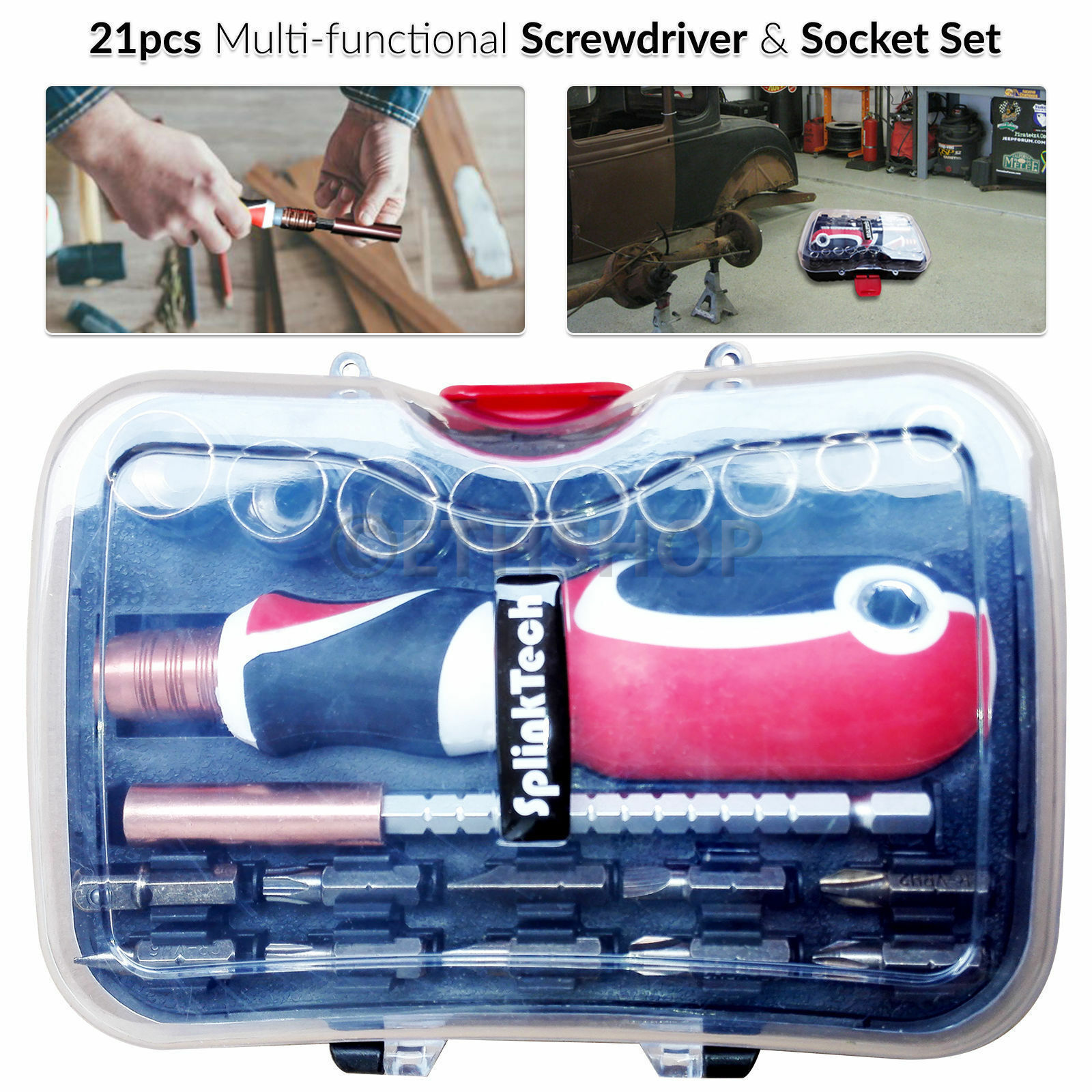 Splinktech 21 Pcs Socket Screwdriver Set Heavy Duty Multi functional ...