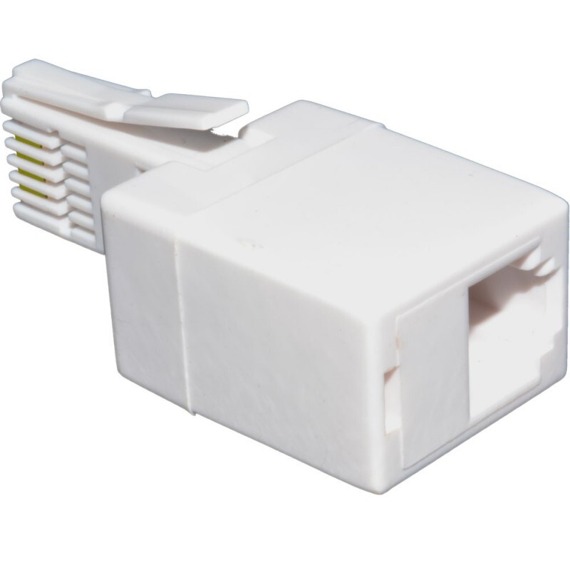 Electrovision UK/US Adaptor to Convert a US RJ11 Plug into a UK BT Plug ...