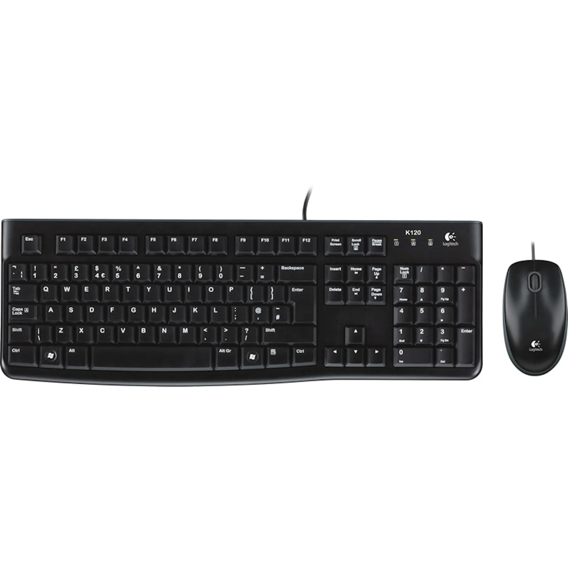 Logitech MK-120 USB Wired Desktop Kit Keyboard and Mouse Kit | Falcon ...