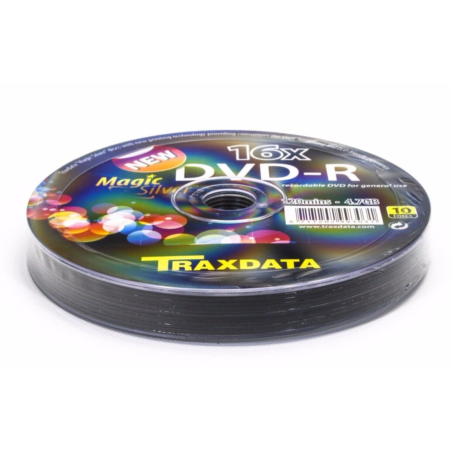 Traxdata 10 Pack Magic Silver DVD-R 16X Blank DVD 4.7Gb Ritek F01 | Falcon Computers