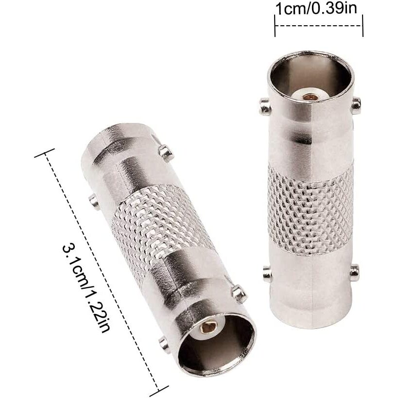 Generic (2 PACK) Female to Female CCTV BNC Coupler / Connector ...