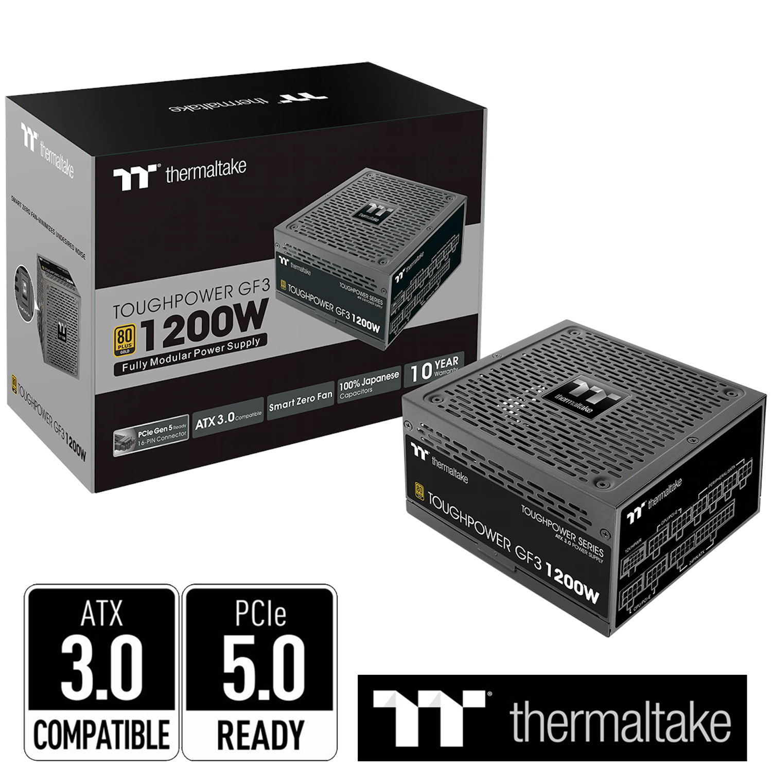 Thermaltake Toughpower GF3 1200W Native PCIe Gen 5.0 ATX3.0 Thermaltake Toughpower GF3 1200W Native PCIe Gen 5.0 ATX3.0