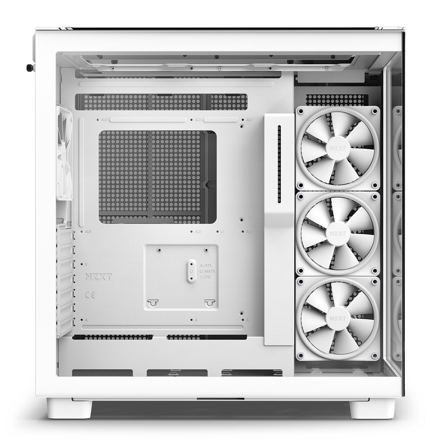 NZXT NZXT H9 Elite White Mid Tower Tempered Glass PC Gaming Case ...