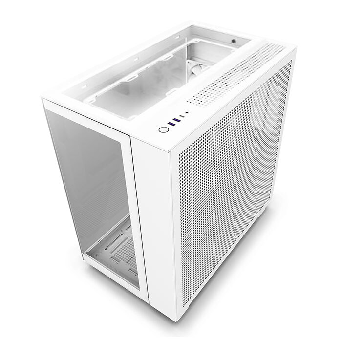 NZXT NZXT H9 Elite White Mid Tower Tempered Glass PC Gaming Case ...