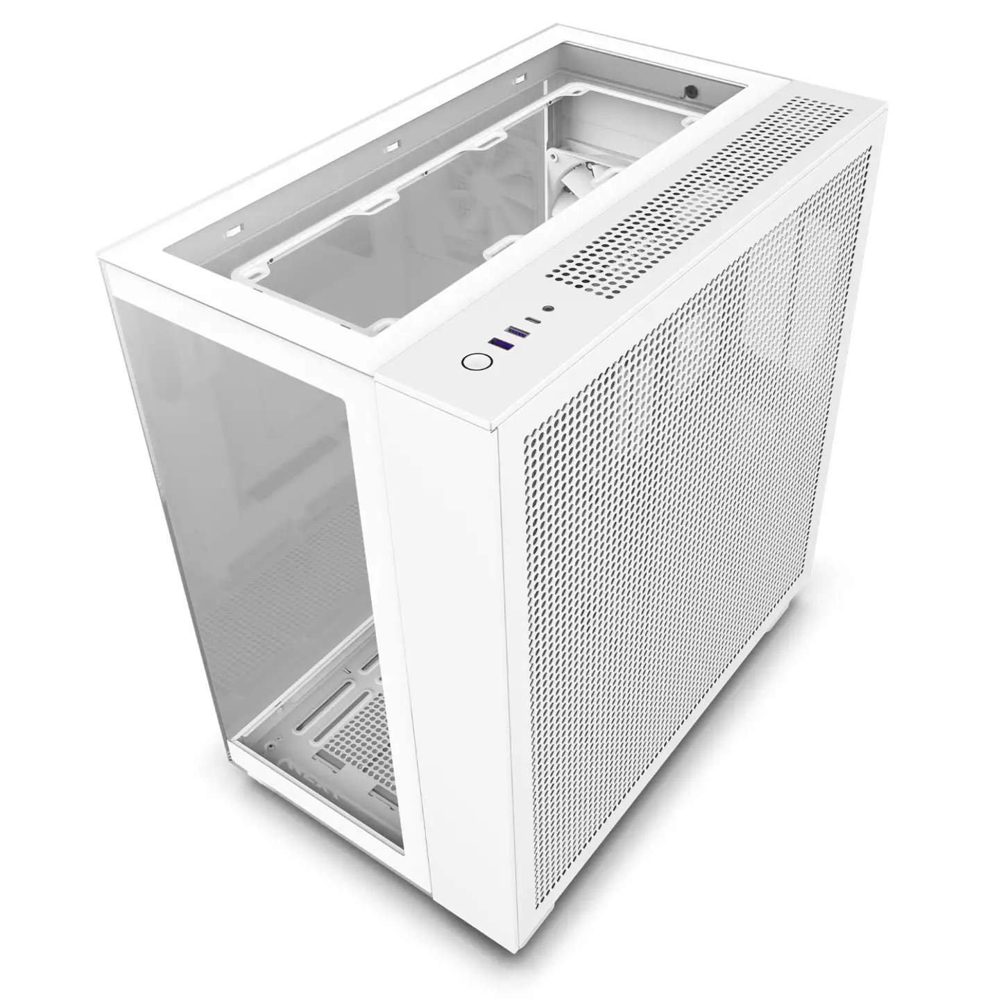 NZXT NZXT H9 Elite White Mid Tower Tempered Glass PC Gaming Case ...