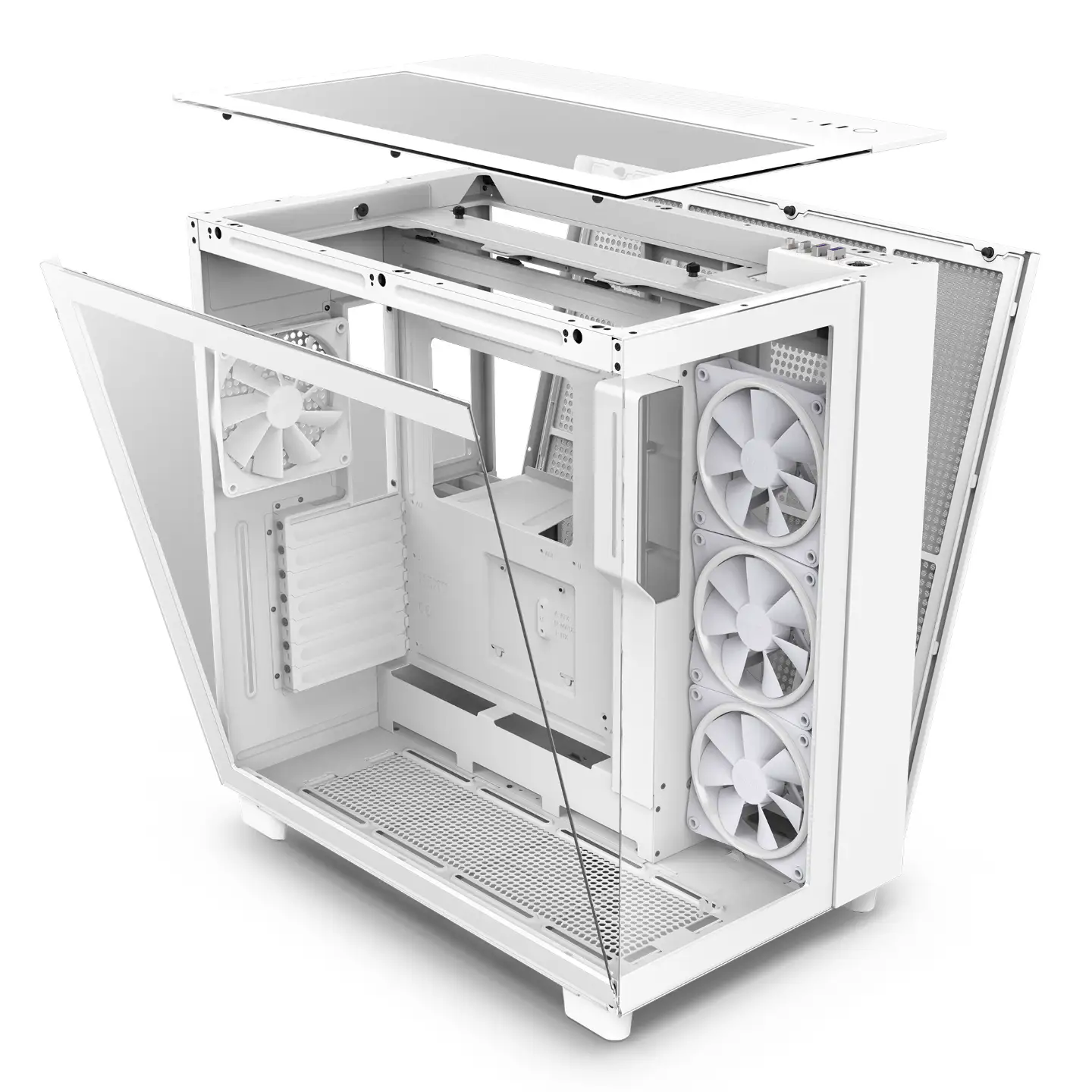 NZXT NZXT H9 Elite White Mid Tower Tempered Glass PC Gaming Case ...