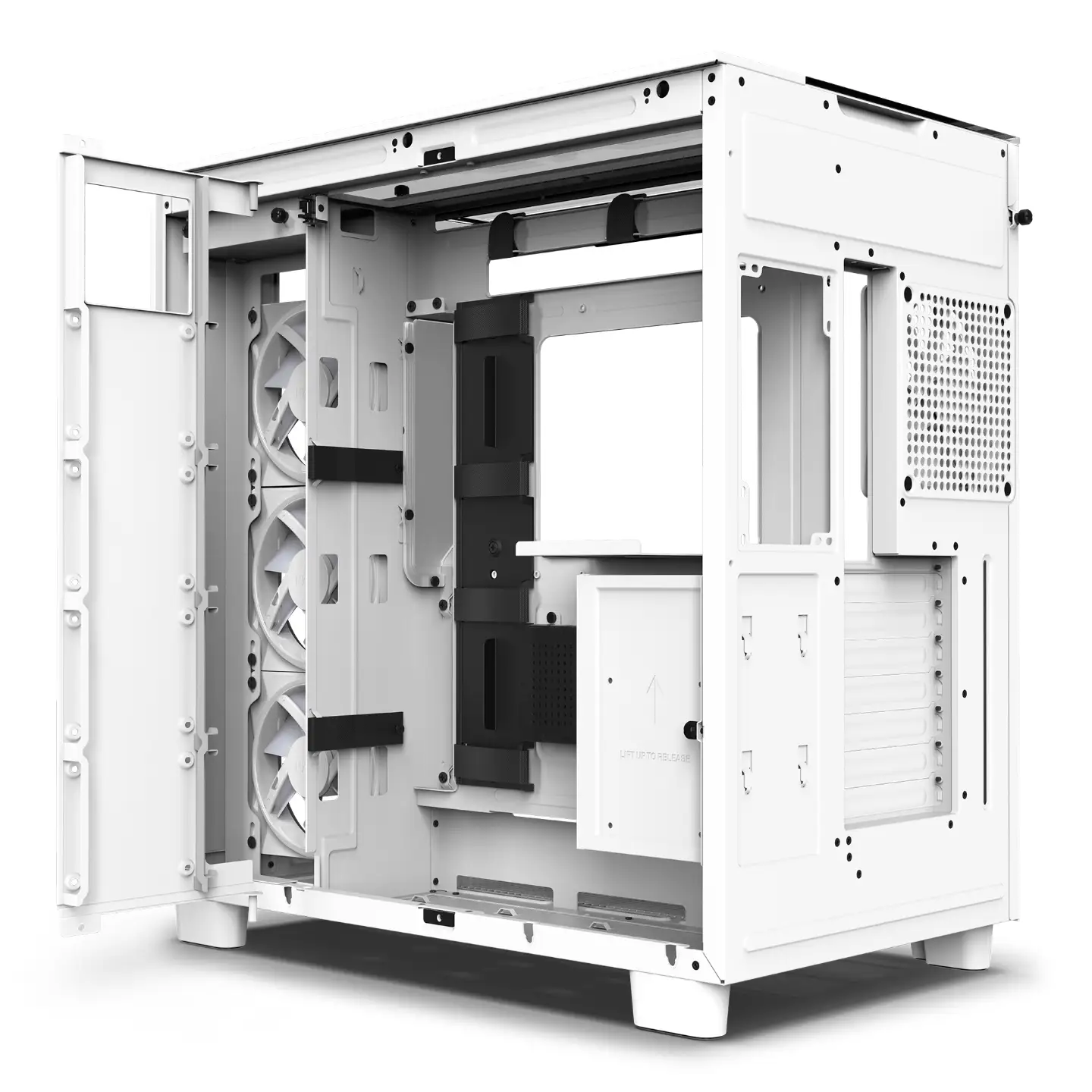 NZXT NZXT H9 Elite White Mid Tower Tempered Glass PC Gaming Case ...