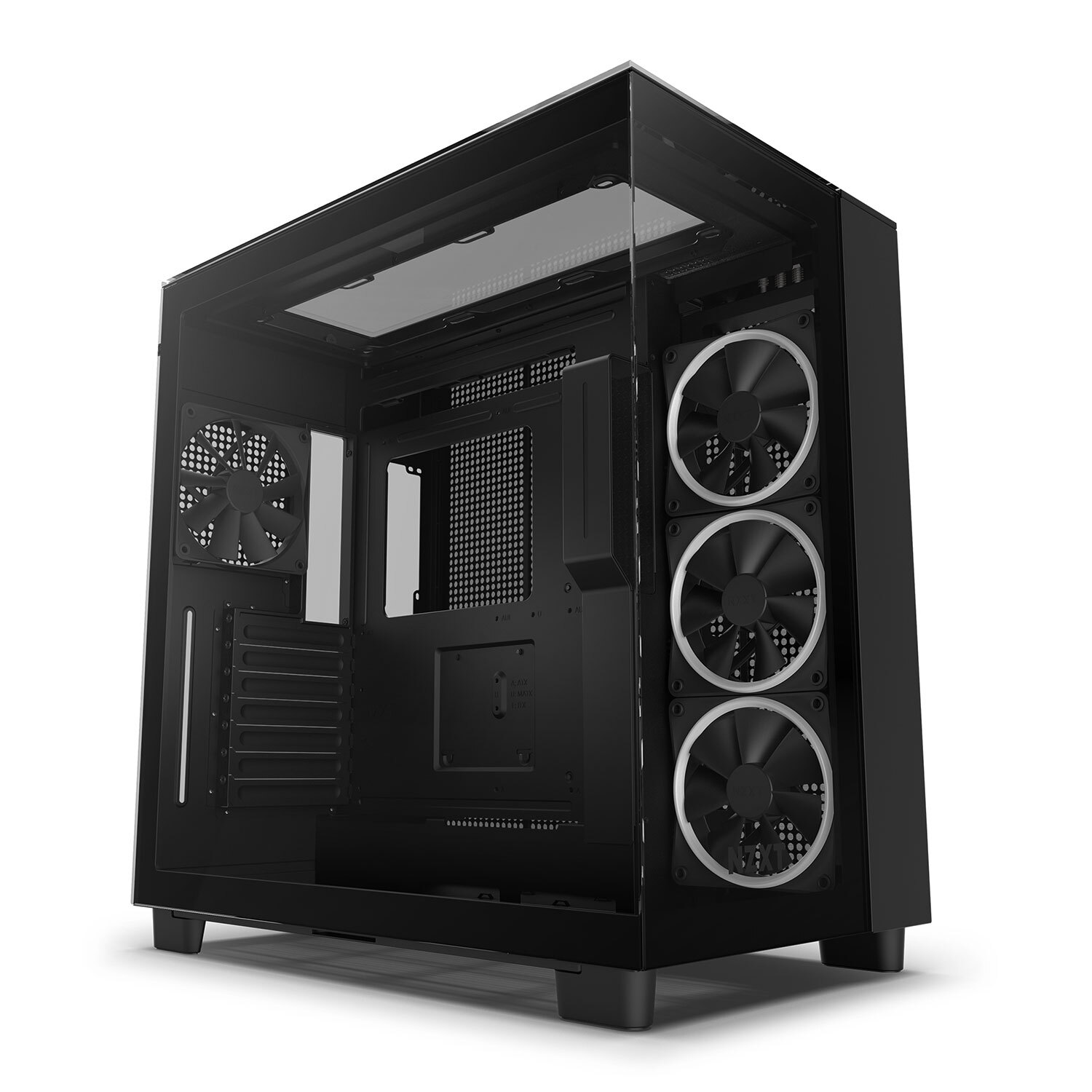 NZXT H9 Elite Black Mid Tower Tempered Glass PC Gaming Case - Black ...