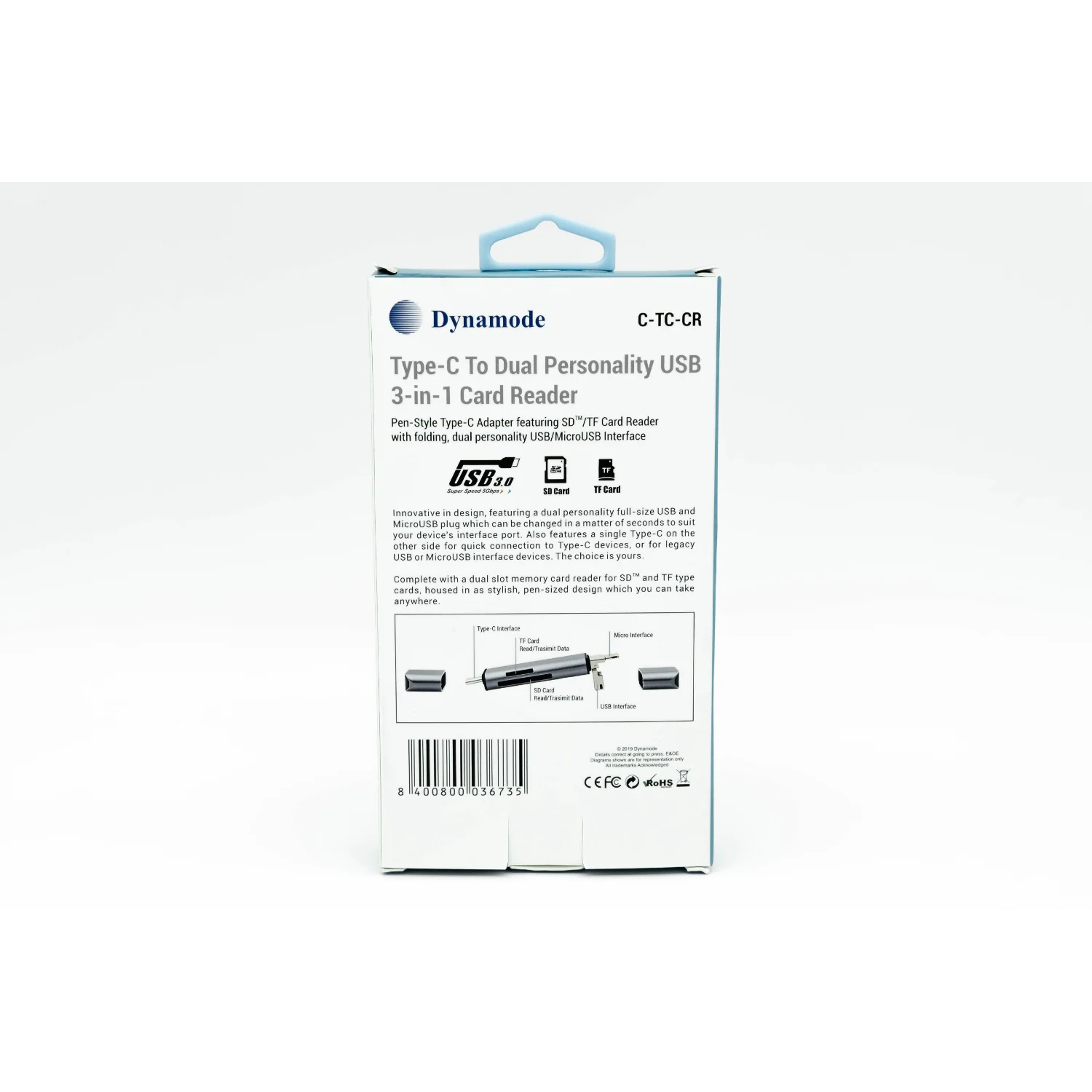 Dynamode USB Type C 3 in 1 Card Reader | Falcon Computers