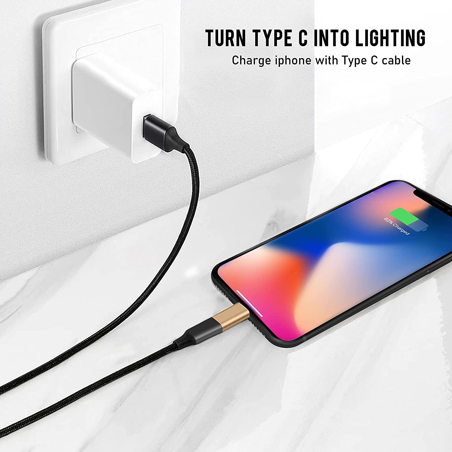 Dynamode USB Type C Female to Lightning (tm) Male Sync Charge Adapter ...