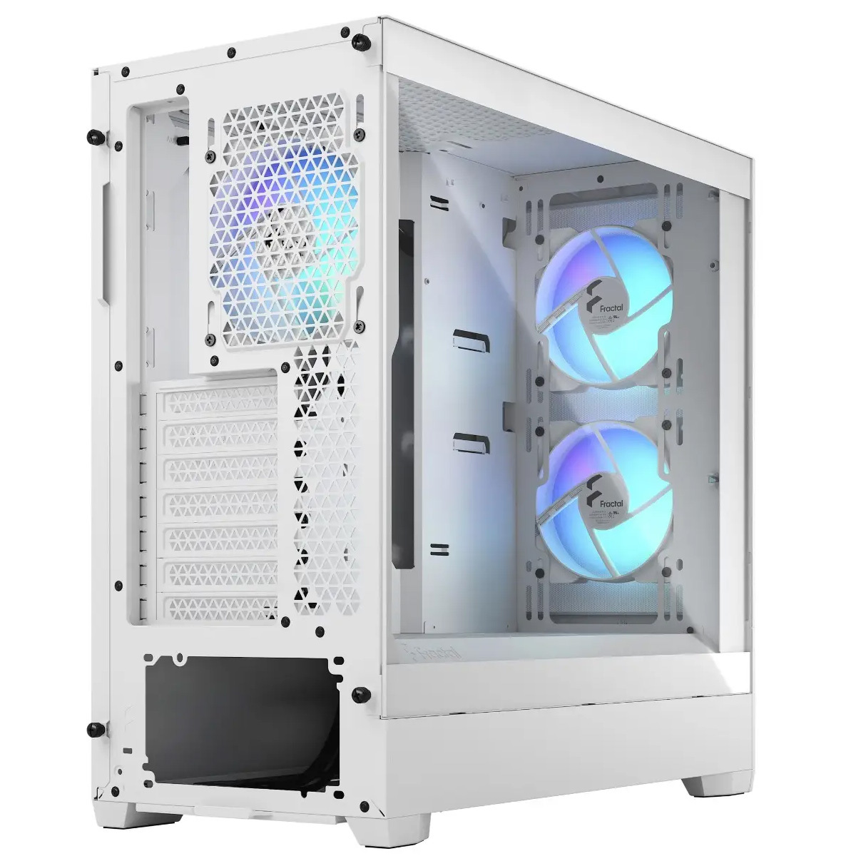 Fractal Designs Pop Air RGB White Core Mid Tower Tempered Glass PC Case ...