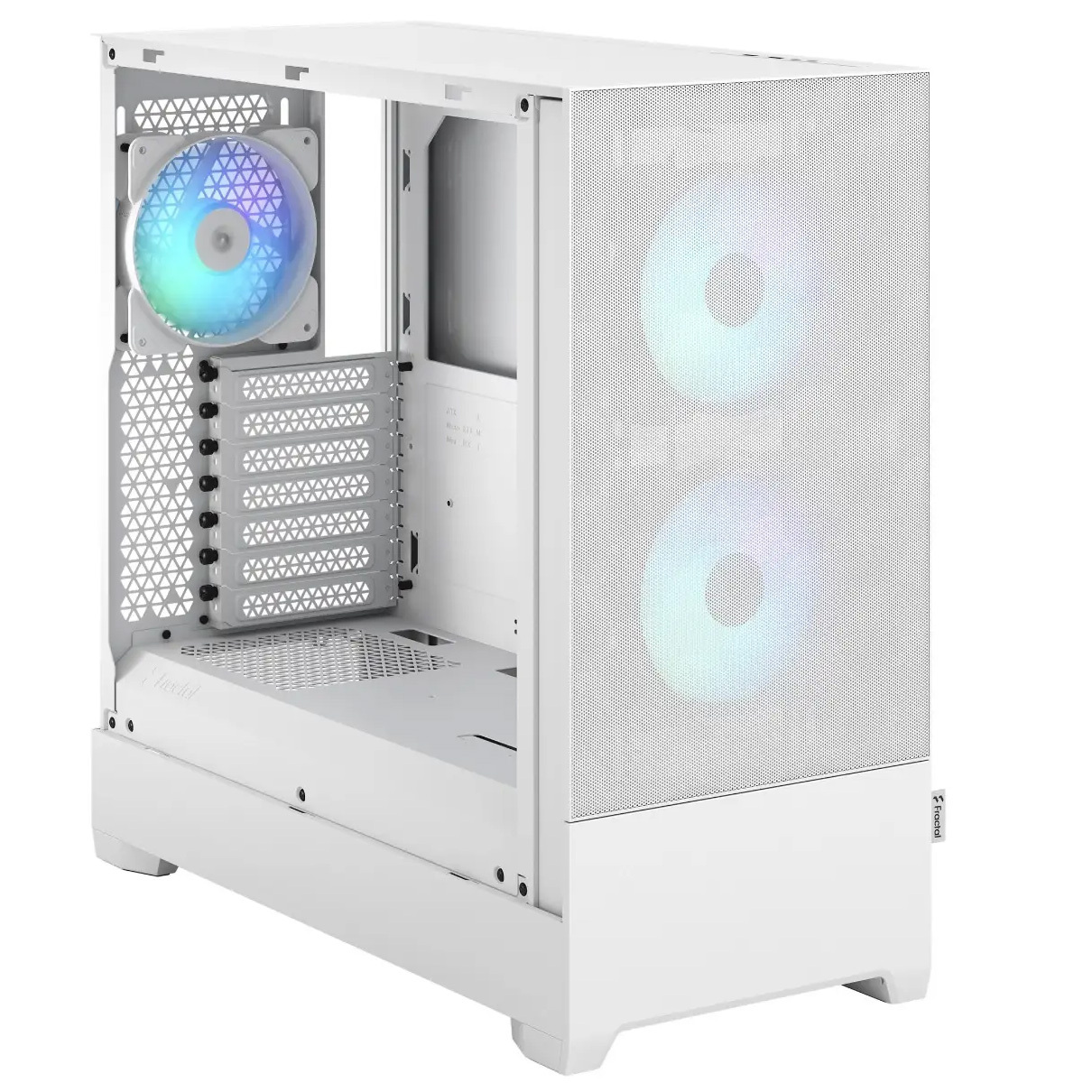 Fractal Designs Pop Air RGB White Core Mid Tower Tempered Glass PC Case ...