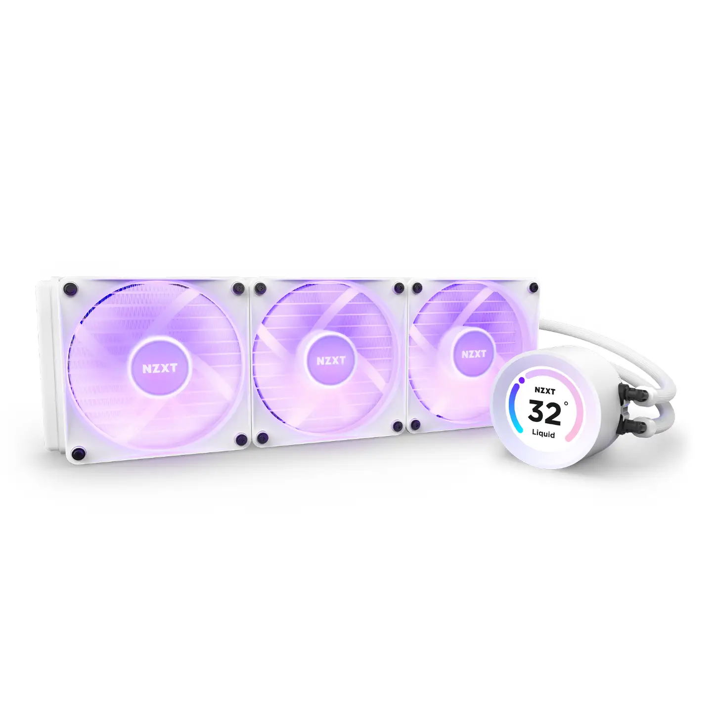 NZXT Kraken Elite 360 White RGB Fans AIO Cooler | Falcon Computers