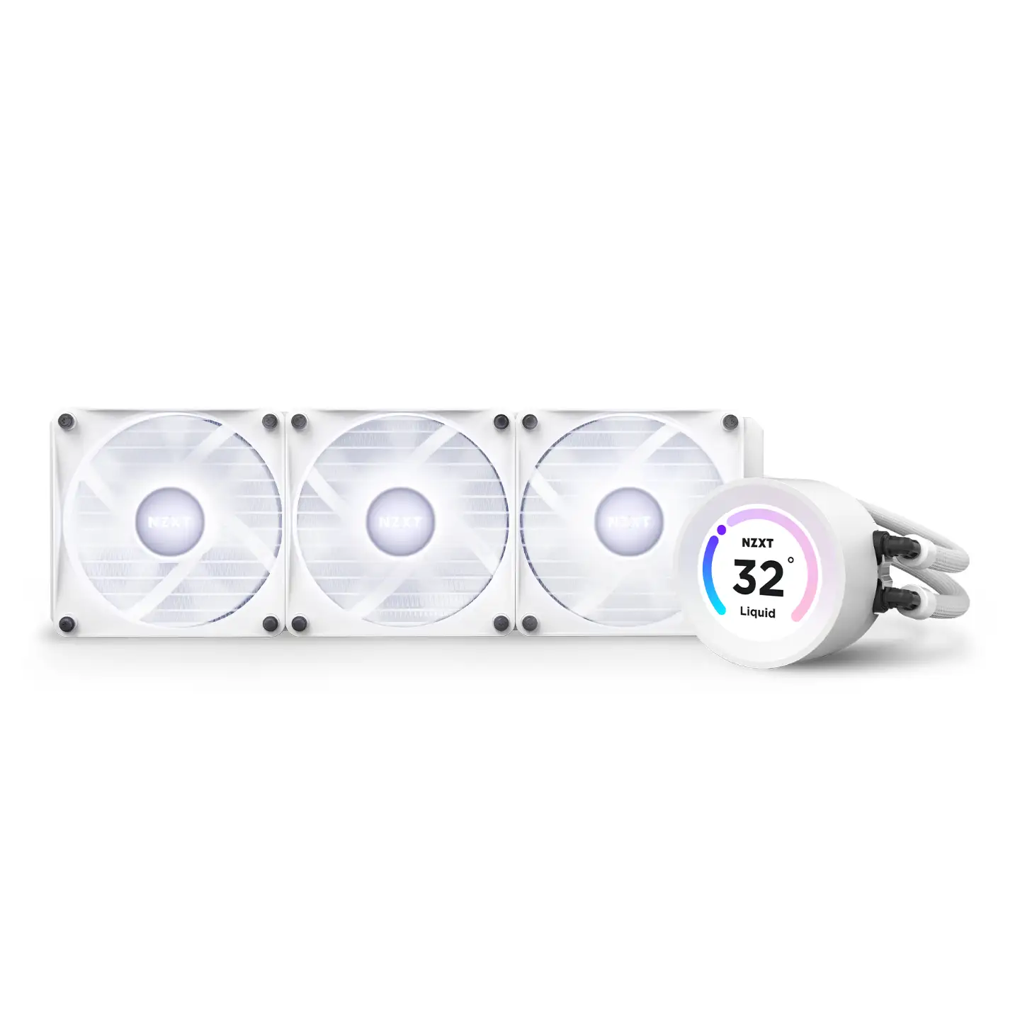 NZXT Kraken Elite 360 White RGB Fans AIO Cooler | Falcon Computers