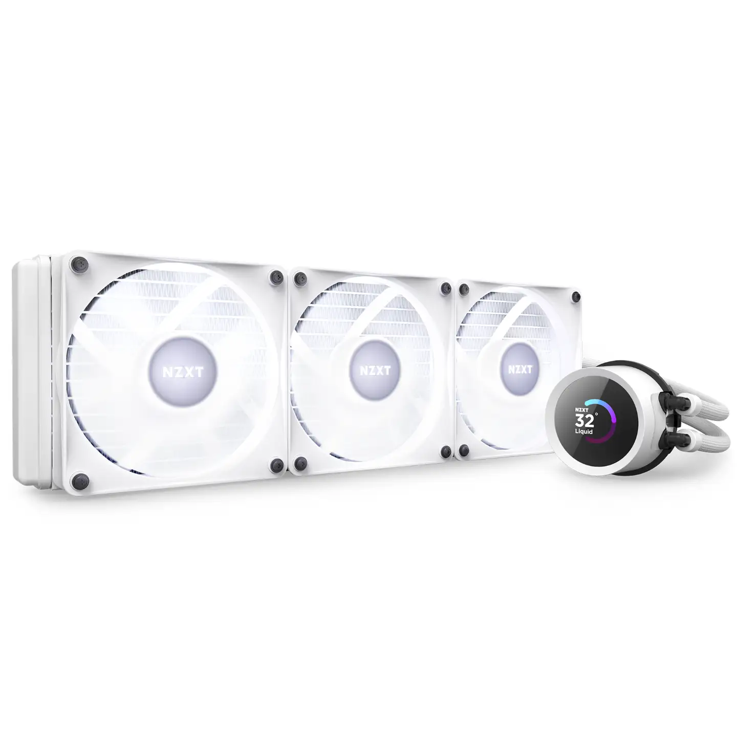 NZXT Kraken 360 White RGB Fans AIO Cooler | Falcon Computers