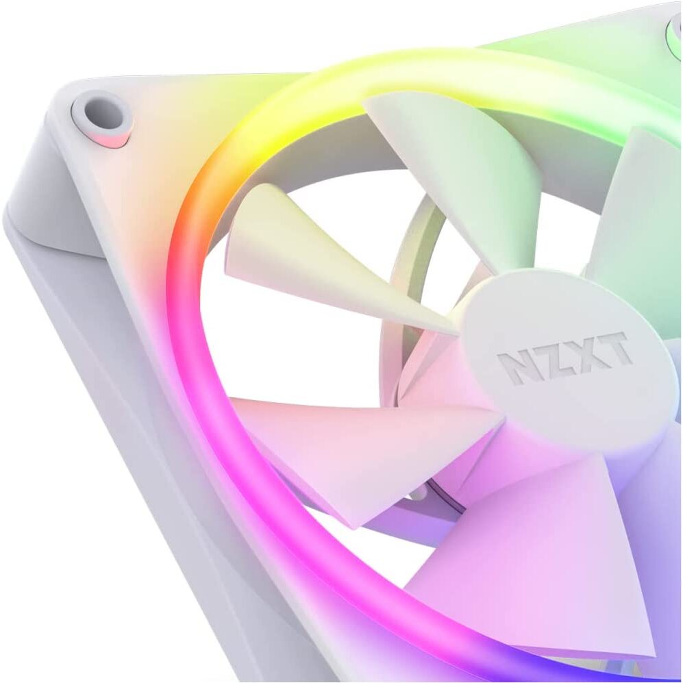 NZXT F120 RGB Triple Pack With Controller - White | Falcon Computers