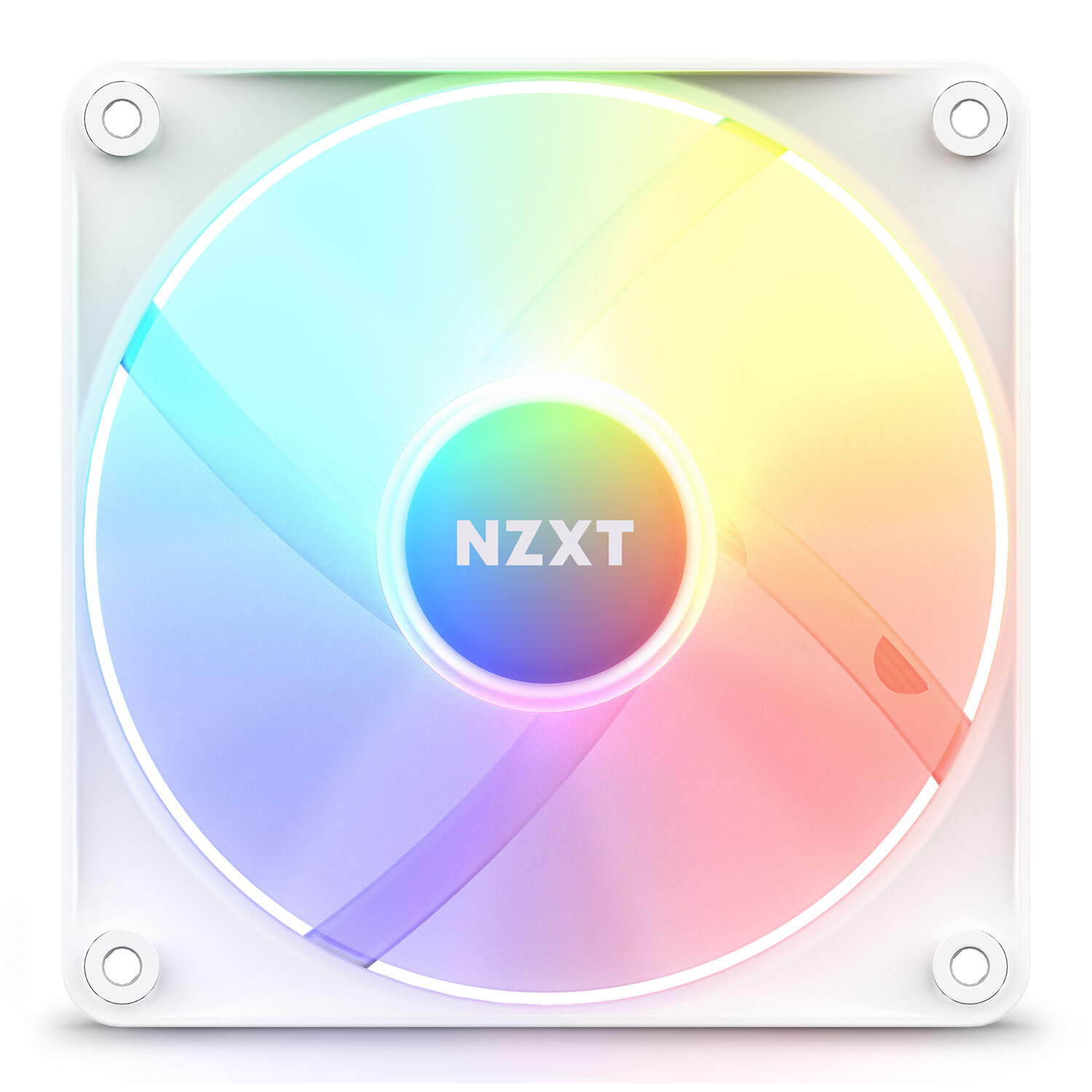 NZXT F120 RGB Core 120mm PWM Fan 3 Pack with Controller White | Falcon ...