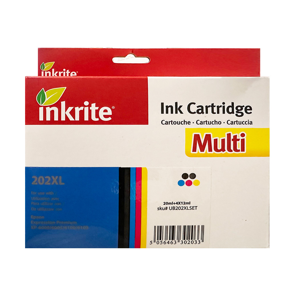 Compatible Inks Epson Kiwi Compatible 202 XL Black, Photo Black, Cyan ...