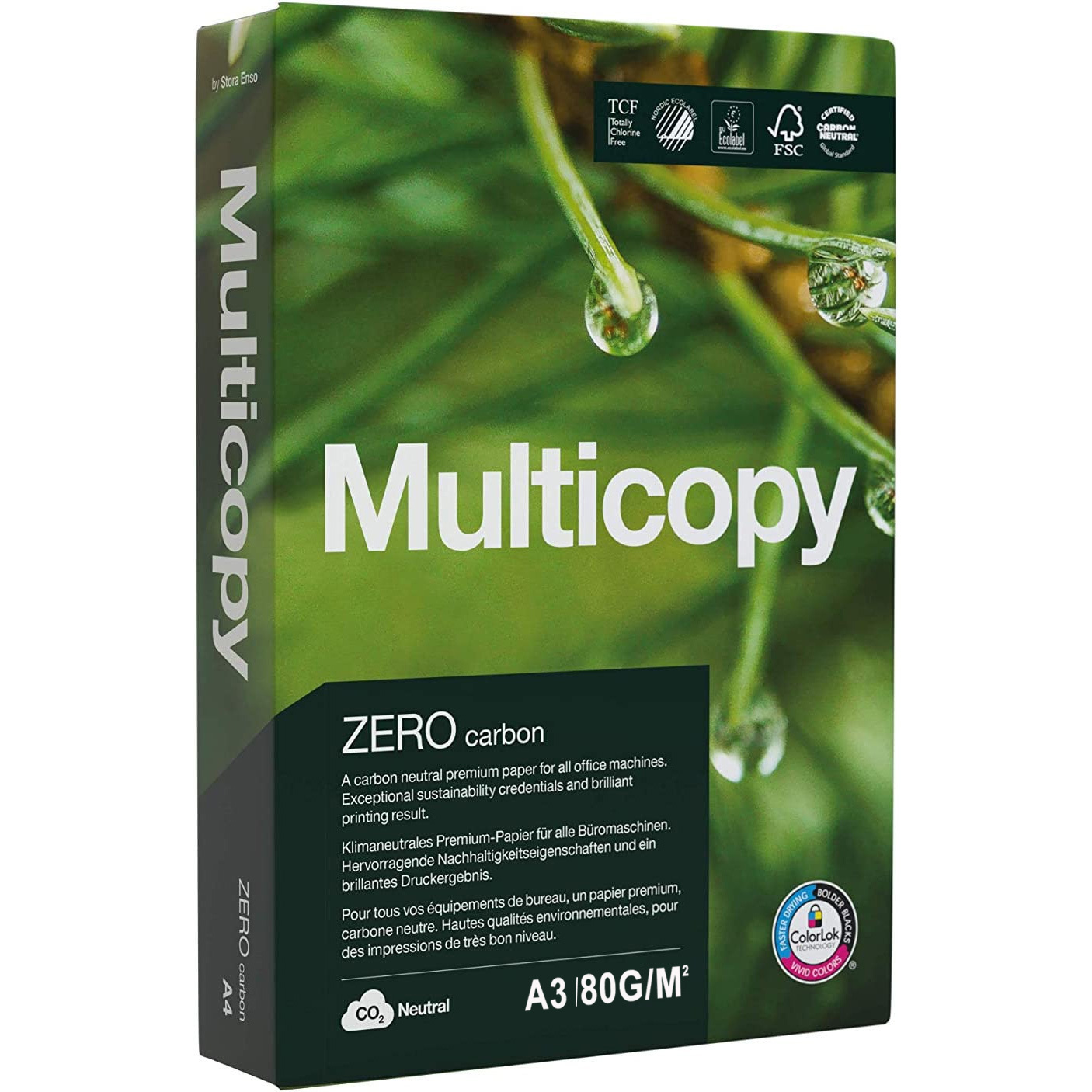 MultiCopy A3 Paper (500sheets) 80Gsm Zero Carbon | Falcon Computers